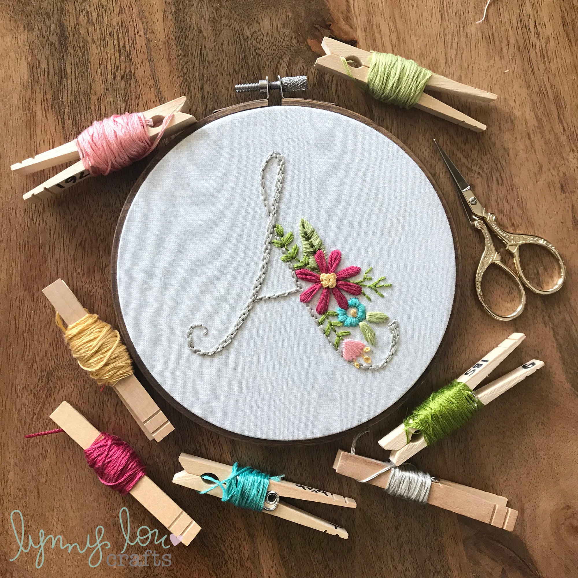 "Monogram" Downloadable PDF Embroidery Pattern – Lynny Lou Crafts
