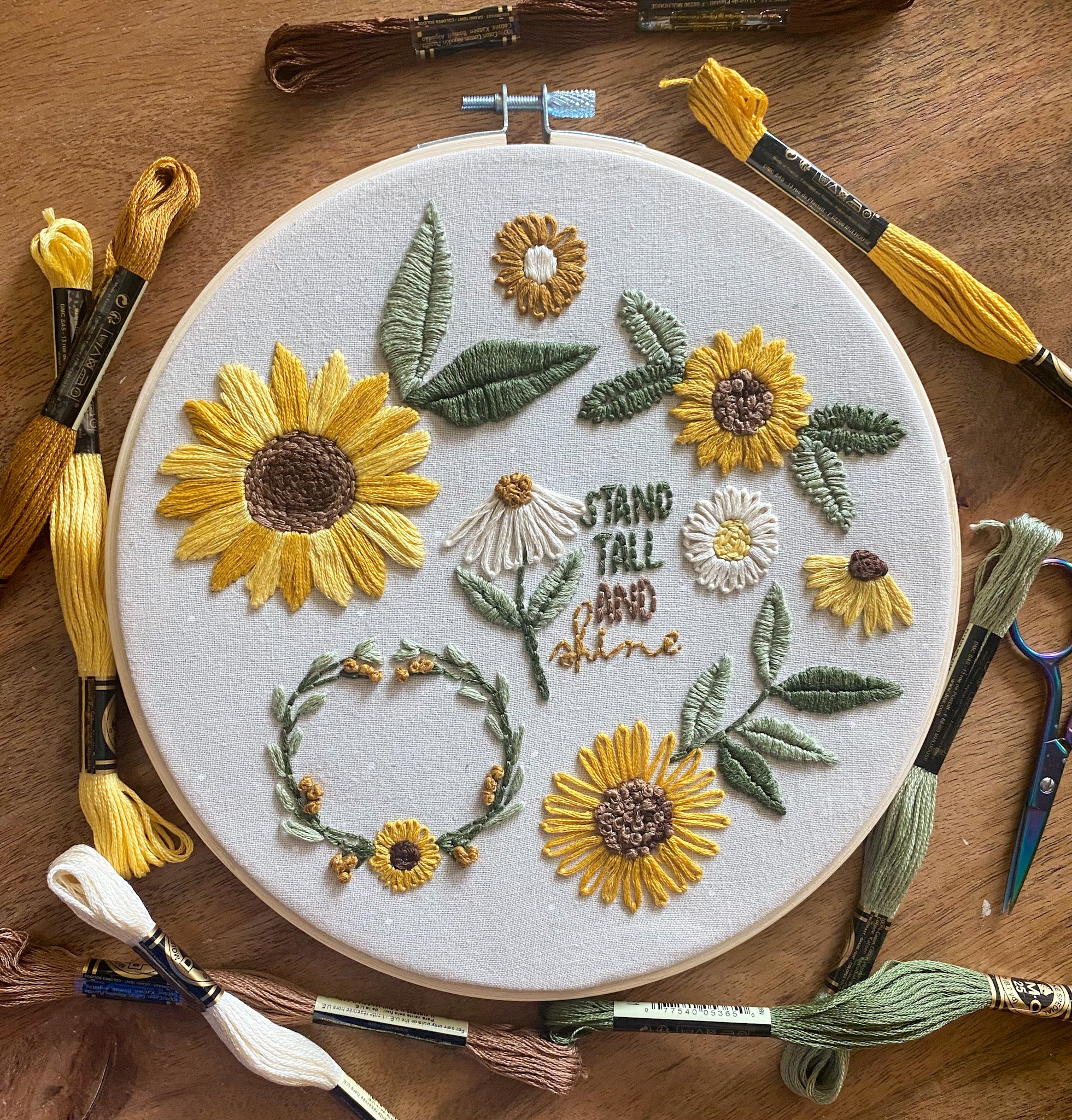 Sunflower Sampler Downloadable PDF Embroidery Pattern – Lynny Lou Crafts